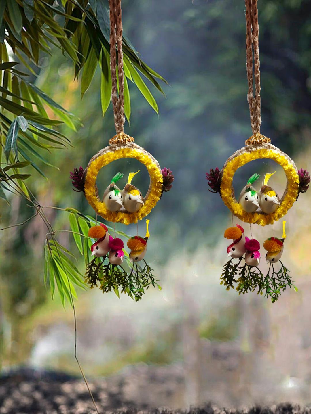 Buy The Shine Store Bird Nest Chidiya With Grass Jute Matte Decorative ...