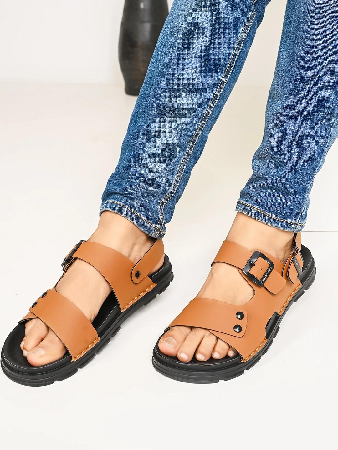Buy PRODOCK Men Tan Sandals - Sandals for Men 35542340 | Myntra