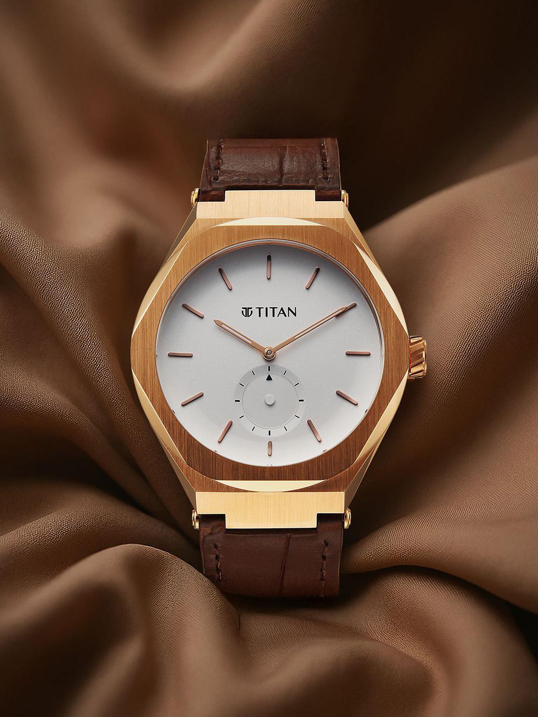 Buy Titan Men's Classique Contour Quartz White Round Dial Analog Watch ...