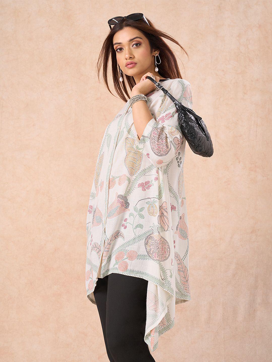 Buy Marigold Lane Women Printed Round Neck Tunic - Tunics for Women ...