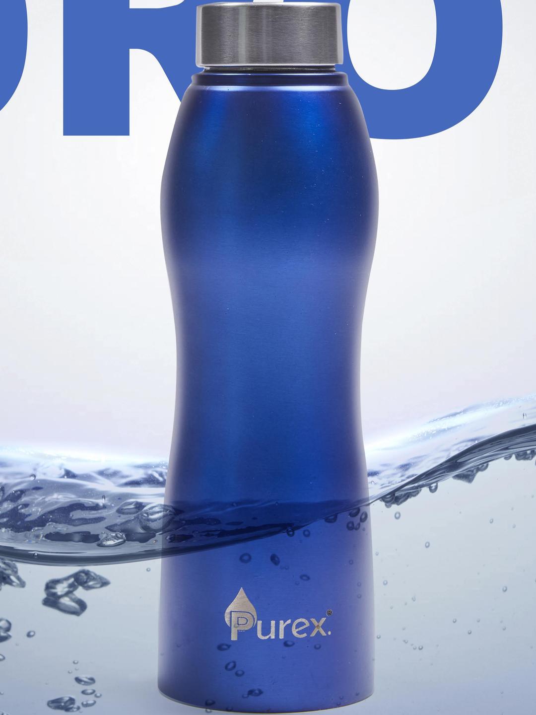 Buy Purex Blue Stainless Steel Water Bottle - Water Bottle for Unisex ...