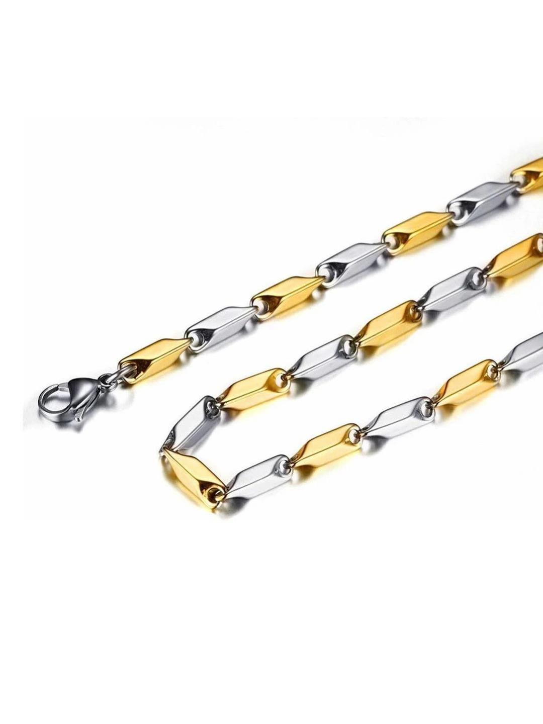 Buy THE MEN THING Gold Toned Stainless Steel Minimal Chain - Necklace ...