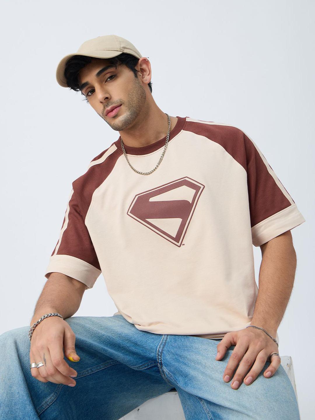 Buy The Souled Store Men Superman Graphic Printed Round Neck Pure ...