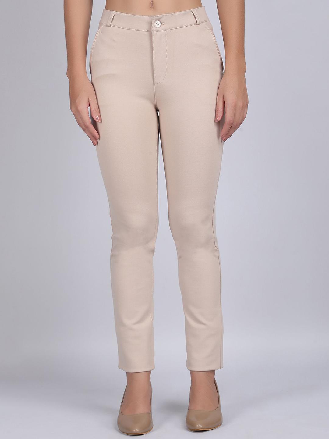 Buy Blue Ronin Women Mid Rise Regular Fit Formal Trousers - Trousers ...