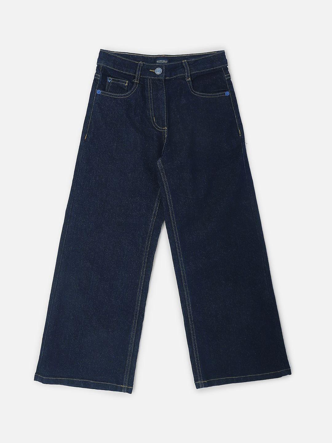 Buy Allen Solly Junior Girls Relaxed Fit Mid Rise Clean Look No Fade ...