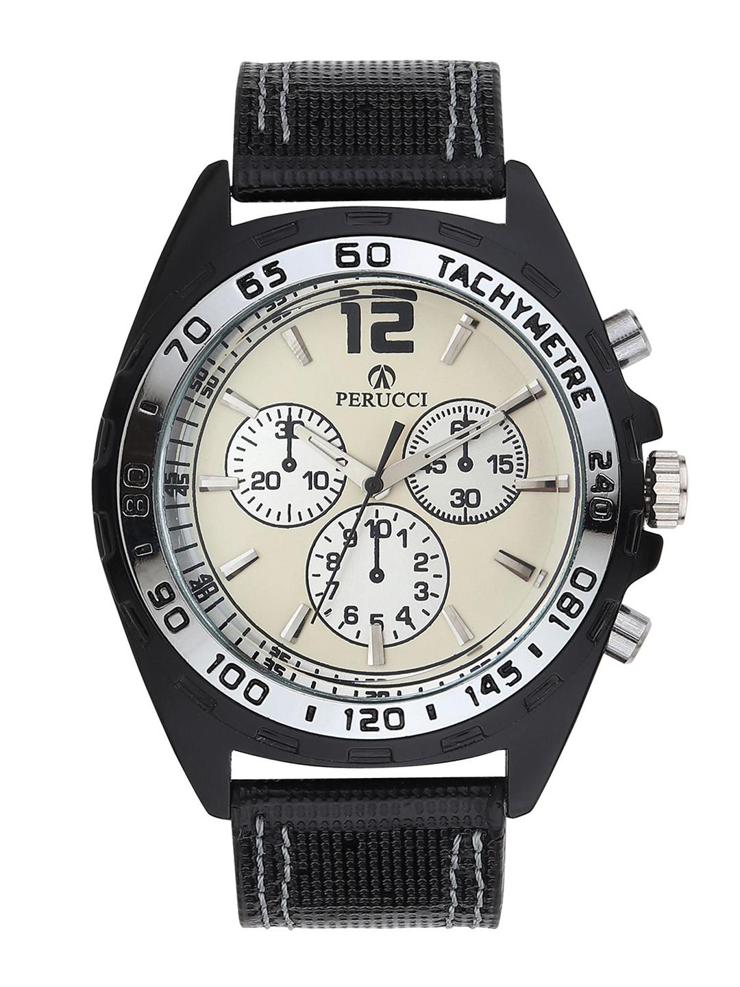 Buy PERUCCI Men Leather Textured Straps Analogue Watch Perucci 4415 ...