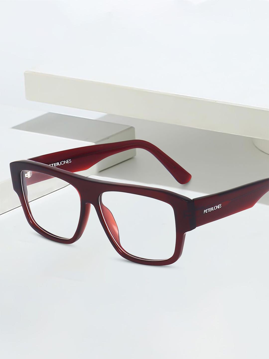 Buy Peter Jones Eyewear Unisex Full Rim Oversized Square Broad Frame ...