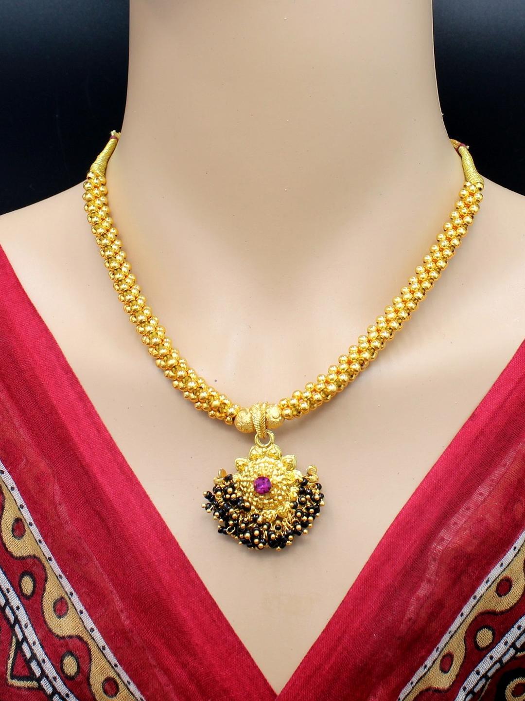 Buy Maharashtrian Tanmaniya Wedding Marathi Mani Mala Thushi ...