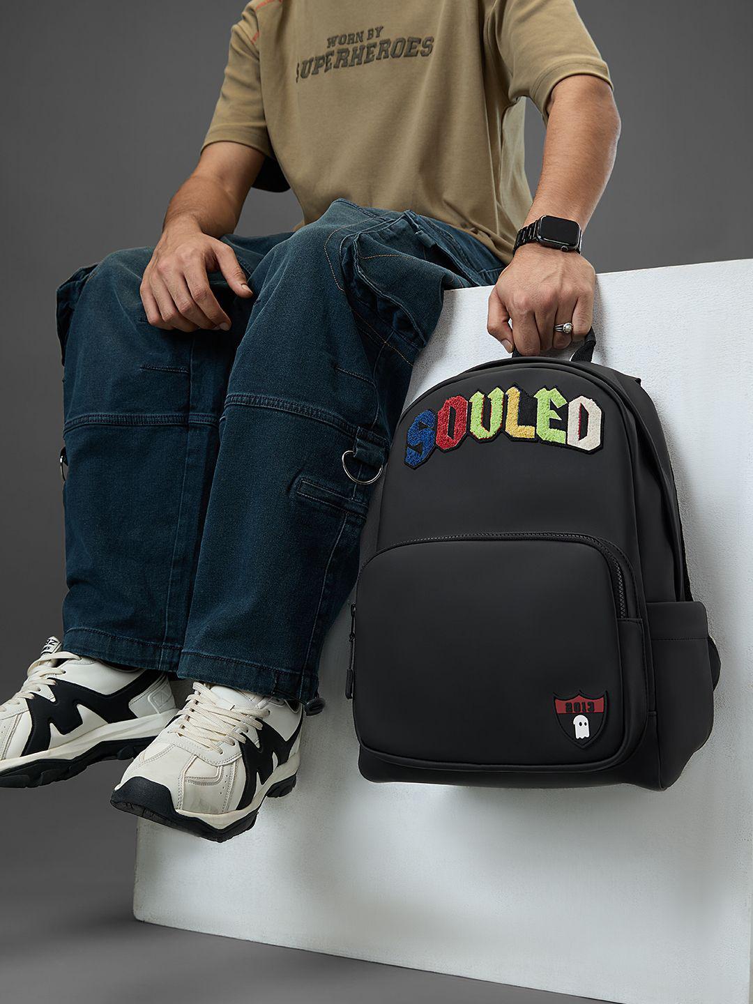 Buy The Souled Store Men Typography Backpack - Backpacks for Men ...