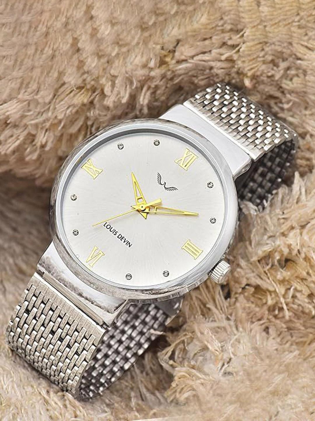 Buy LOUIS DEVIN Men Embellished Dial & Straps Analogue Watch LD GR078 ...