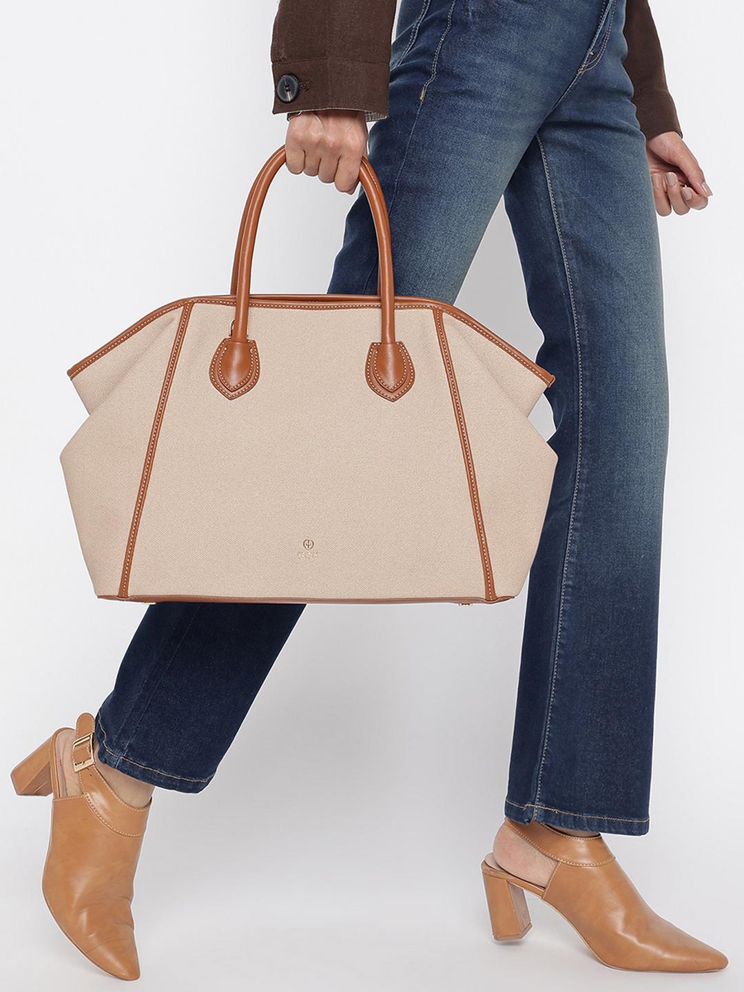 Buy IRTH By House Of Titan Textured Oversized Structured Handheld Bag ...