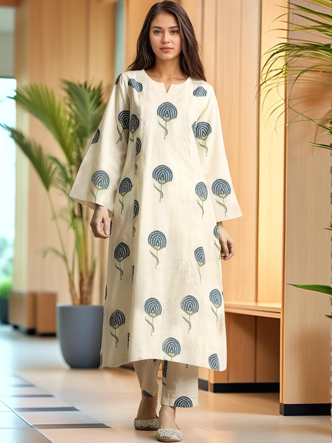 Buy Aaghnya Women Viscose Rayon Printed Kurta Sets - Kurta Sets for ...