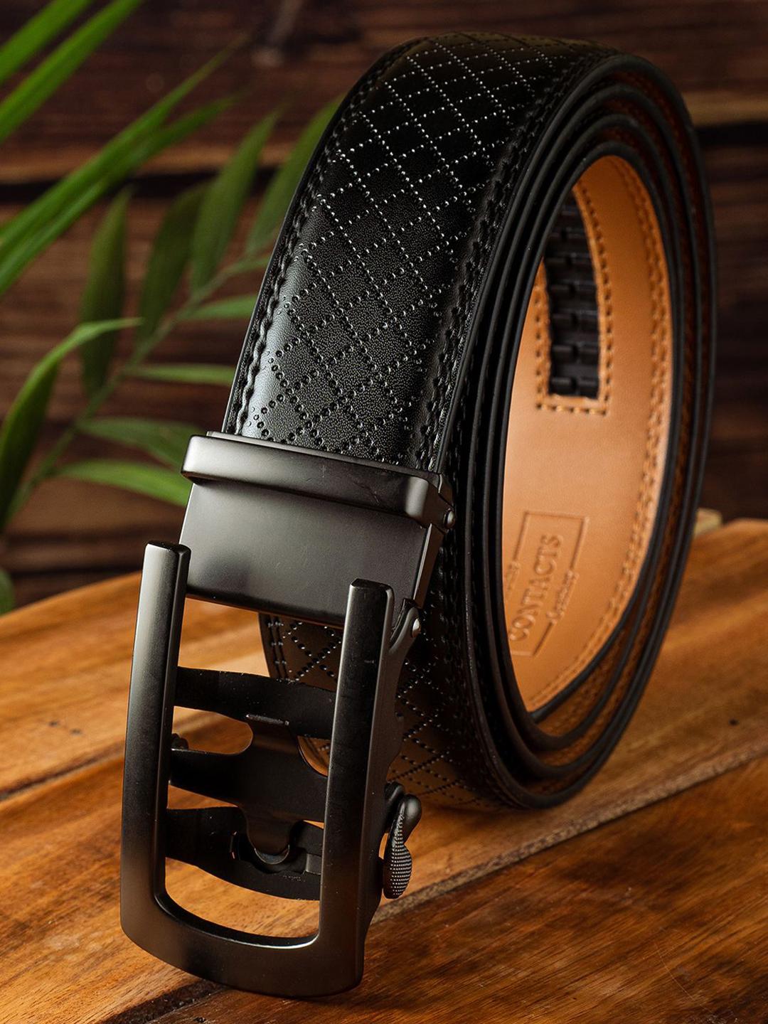Buy CONTACTS Men Leather Belt - Belts for Men 35827000 | Myntra