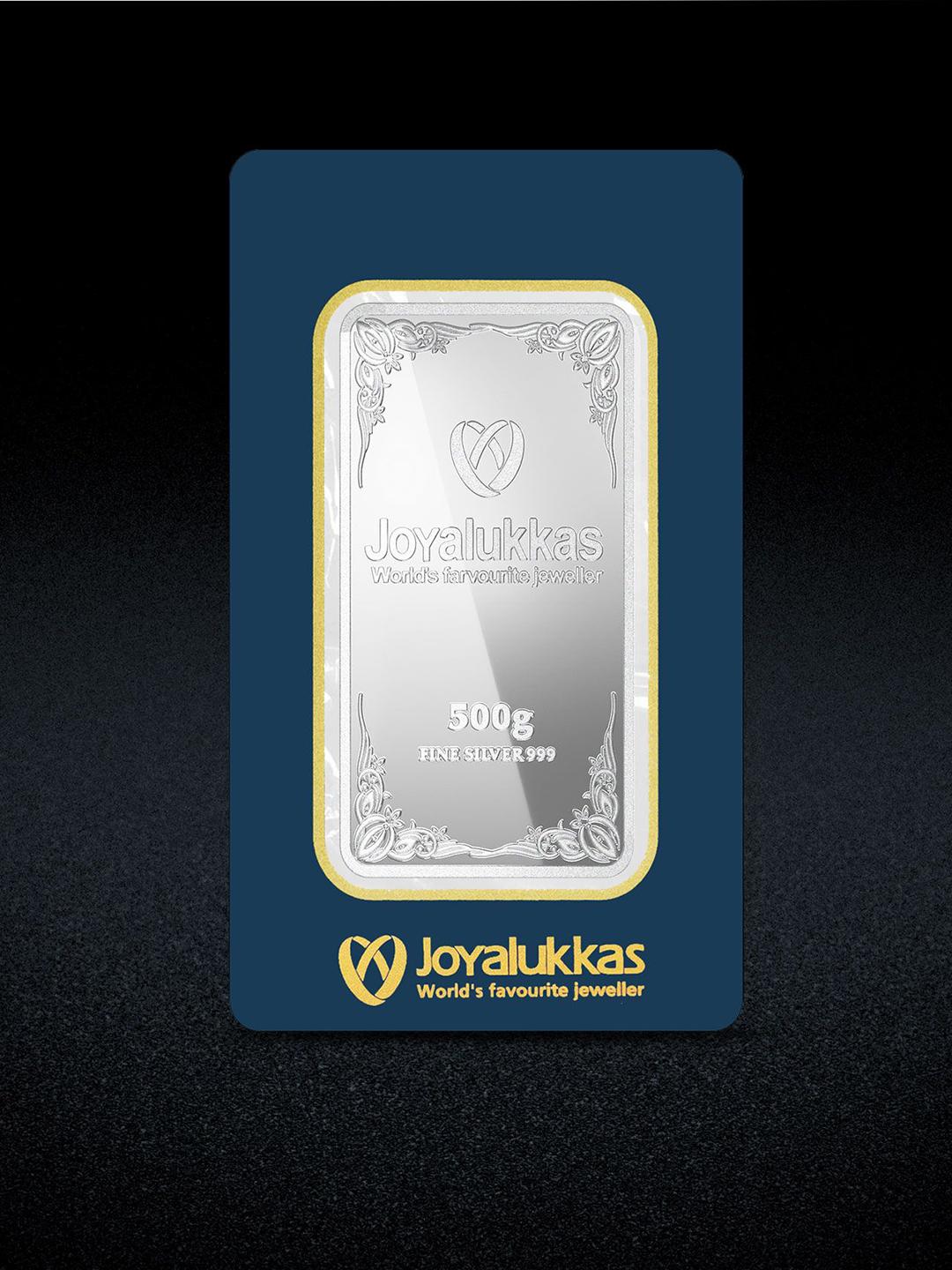 Buy Joyalukkas Fine Silver 999 Silver Bar 500 Gm - Silver Coins for ...