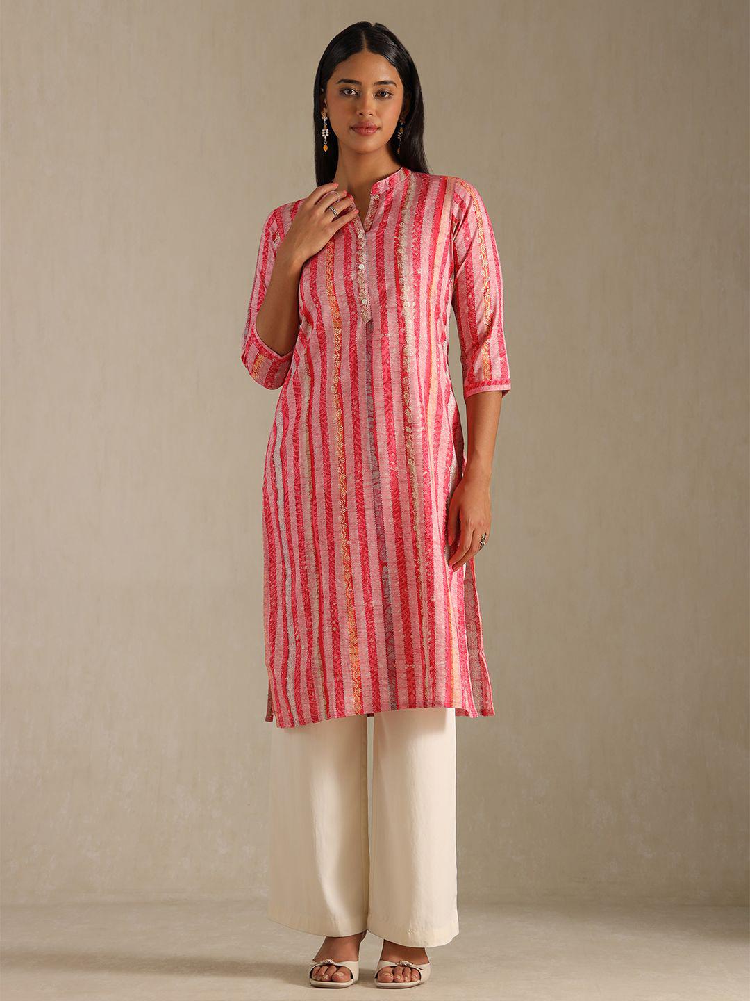 Buy Soch Women Striped Festive Straight Kurta - Kurtas for Women ...