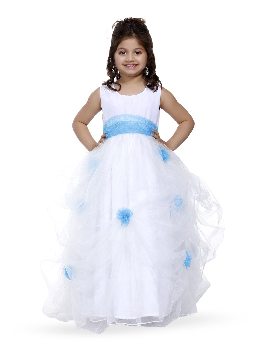 Buy BAESD Girls Applique Detail Net Gown Maxi Dress - Dresses for Girls ...