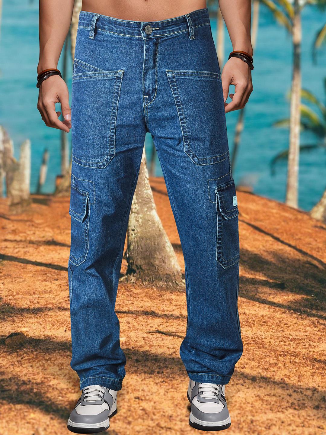 Buy RIG BONE Men Loose Relaxed Fit Clean Look Light Fade Stretchable ...
