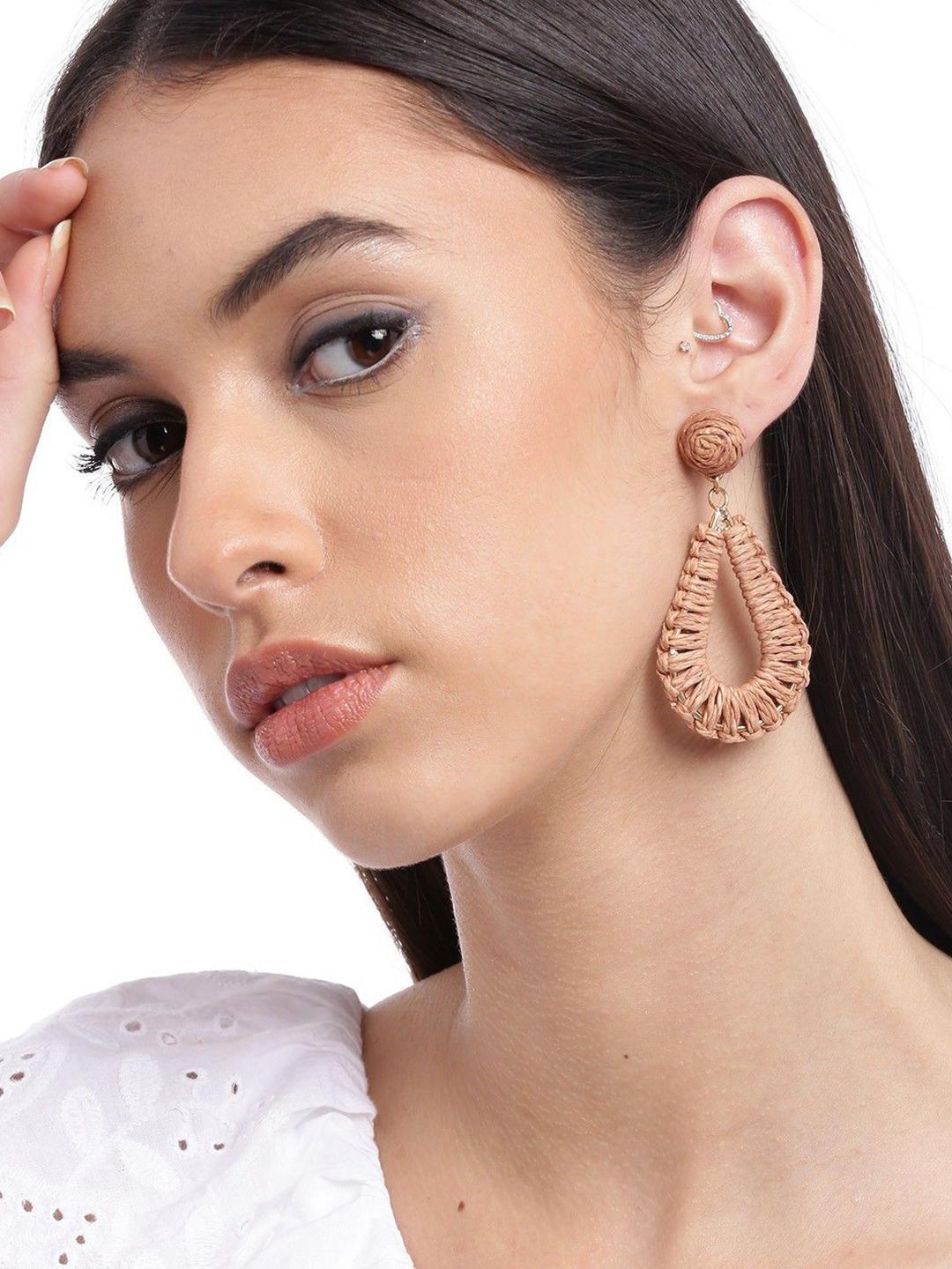 Buy RICHEERA Teardrop Shaped Drop Earrings - Earrings for Women ...