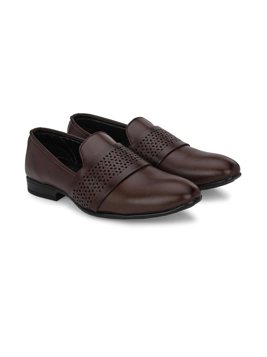 Buy G L Trend Men Perforations Patent Leather Mojaris - Casual Shoes ...