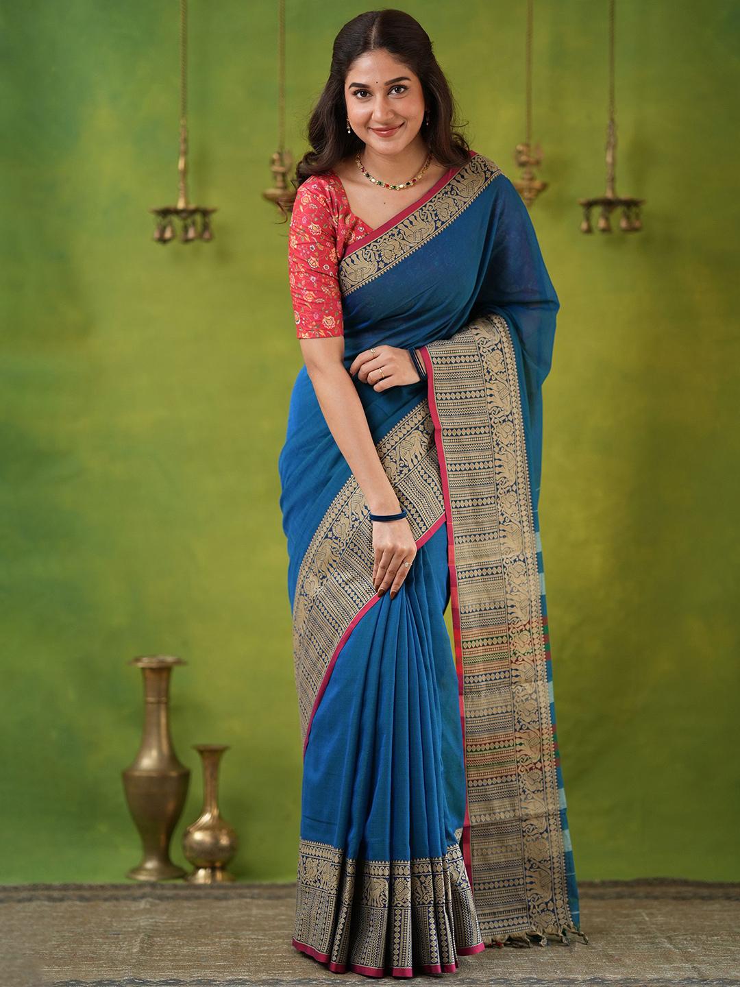 Buy RAAG VARNAM Rama Narayanpet Mercerized Cotton Saree - Sarees for ...