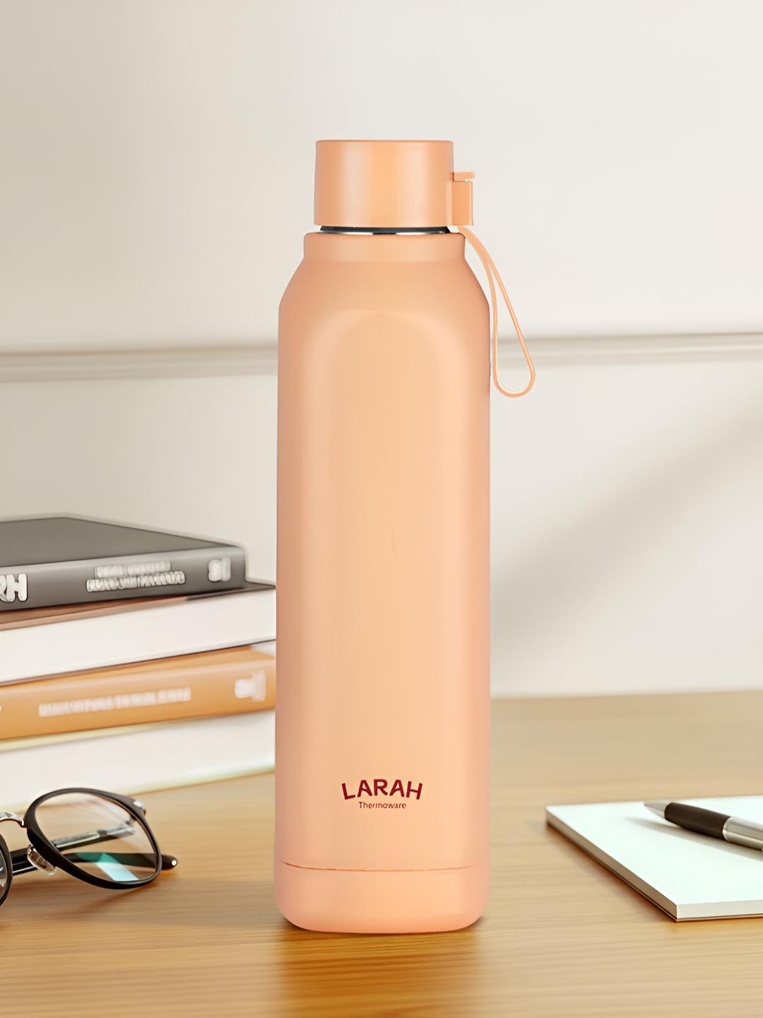 Buy Larah By BOROSIL Peach Coloured Single Stainless Steel Solid Water ...