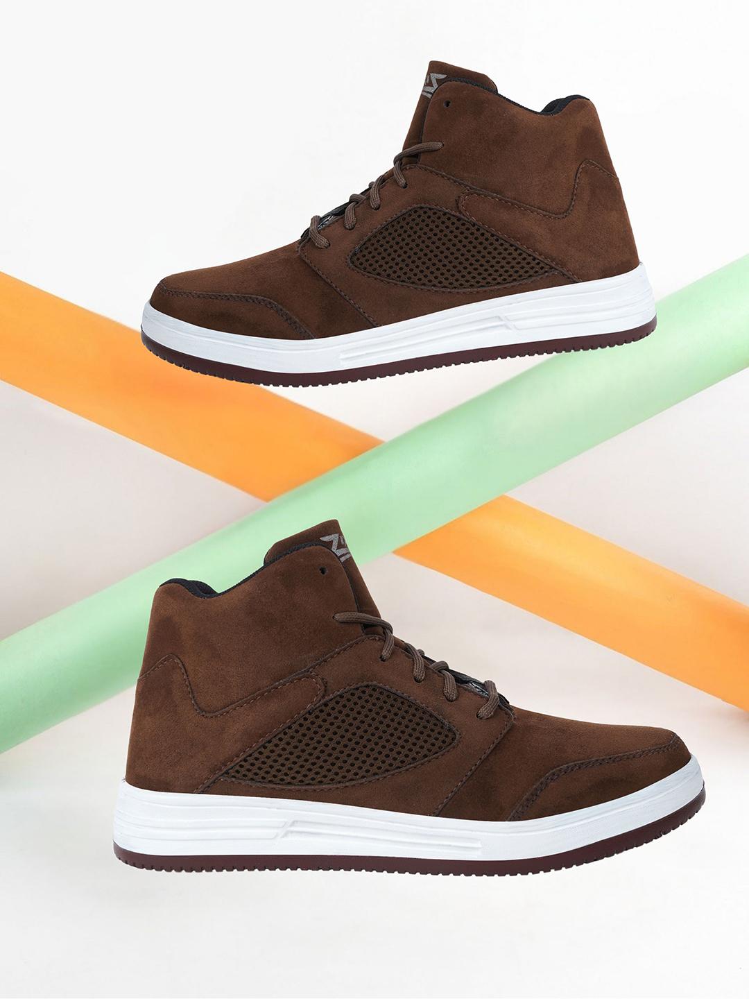 Buy Zixer Men Woven Design Suede Sneakers - Casual Shoes for Men ...