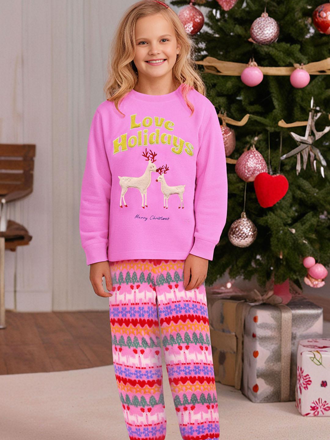 Buy Cherry Crumble Girls Printed Round Neck Night Suit - Night Suits ...