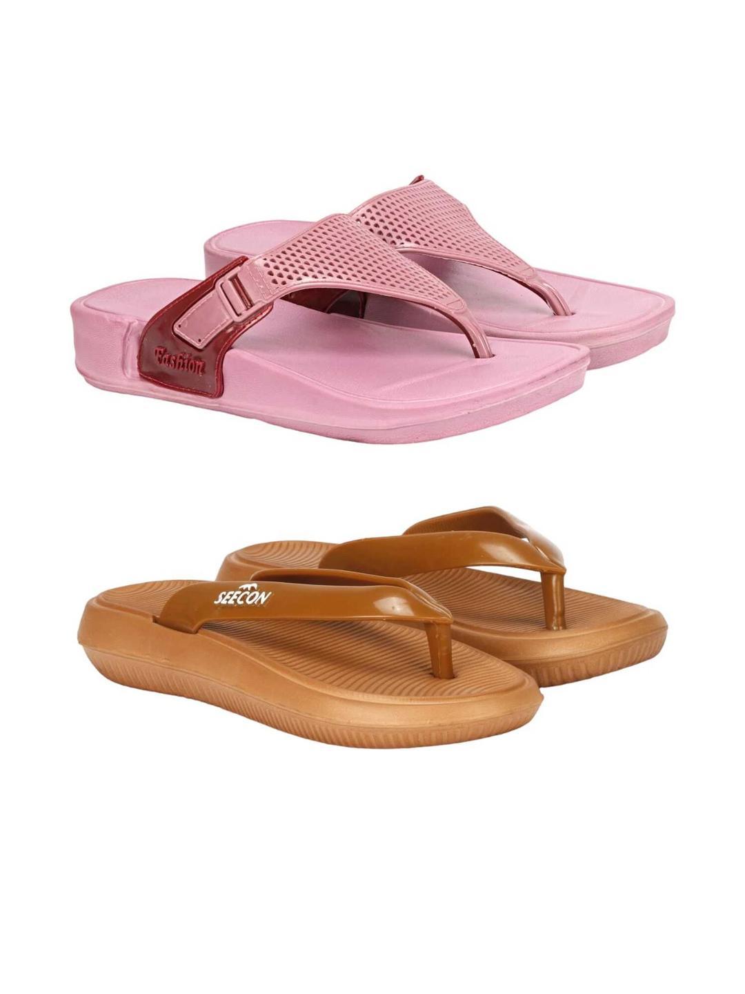 Buy RIFOF Women Pink PU Flip Flops - Flip Flops for Women 35911302 | Myntra