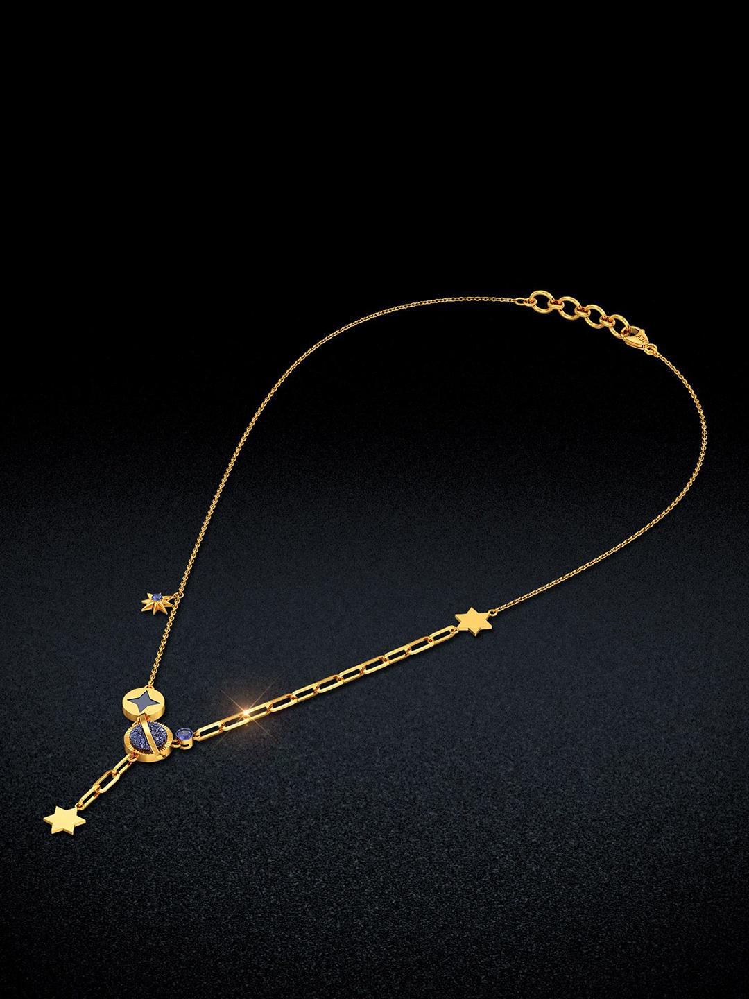 Buy Joyalukkas Women 22KT Radiant Blue Starlight Necklace Gold ...