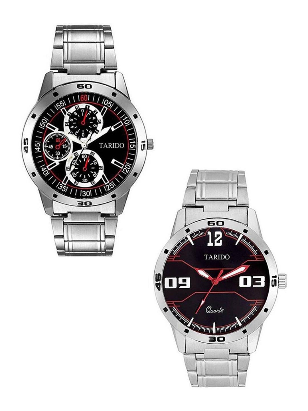 Buy TARIDO Men Pack Of 2 Skeleton Dial Analogue Watch AAS_11 - Watches ...