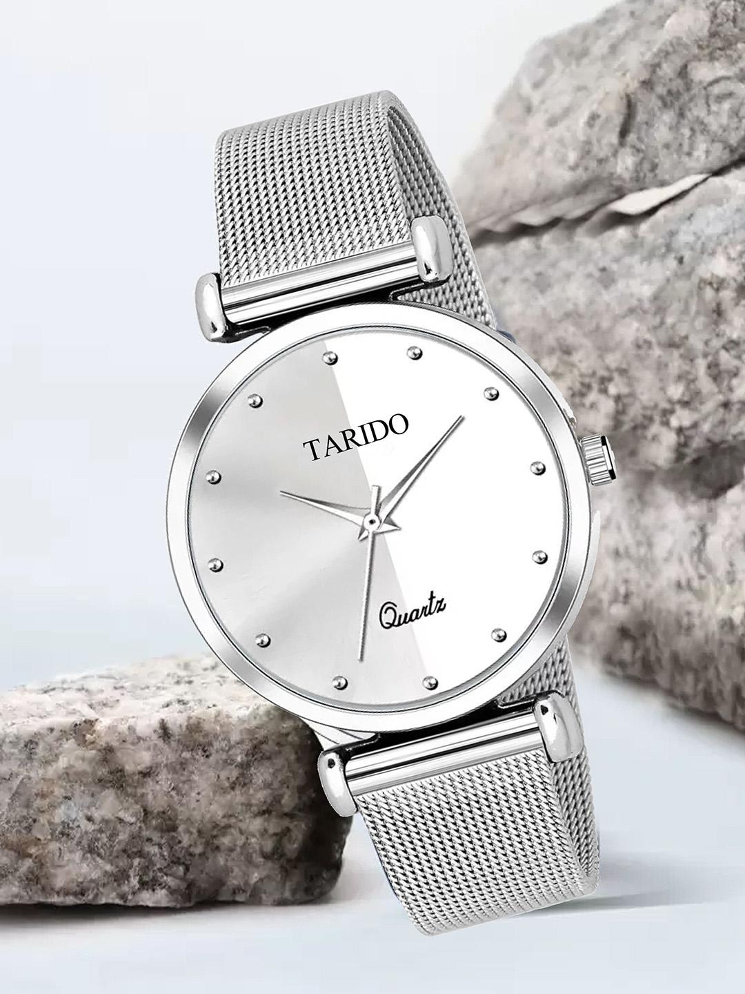 Buy TARIDO Women Embellished Dial & Textured Straps Analogue Watch Td ...