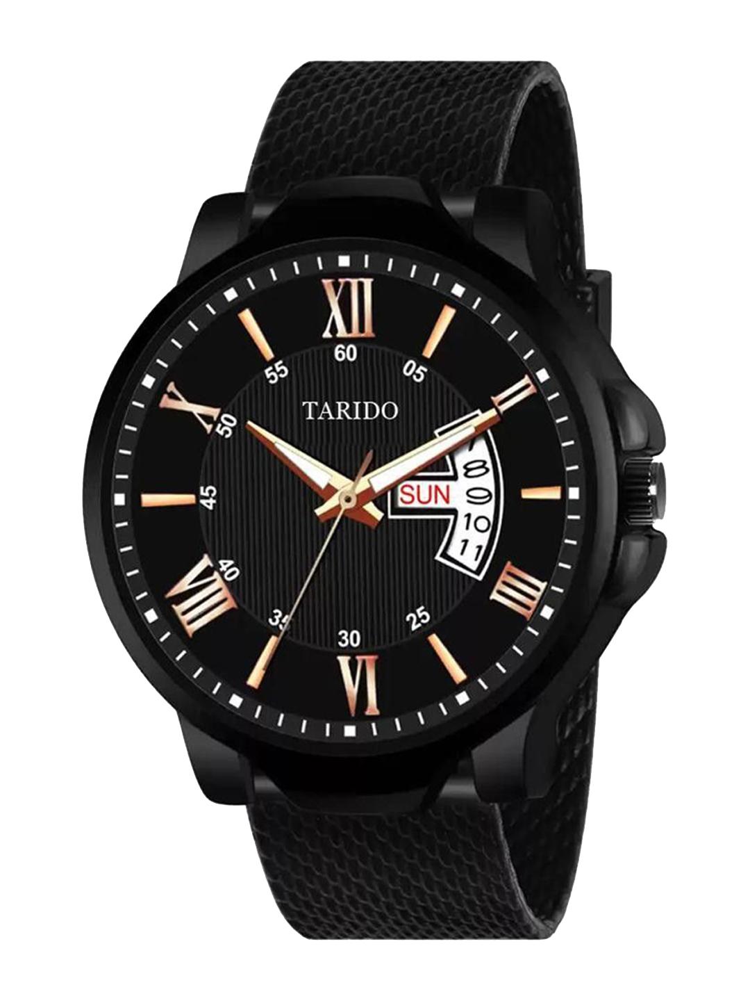 Buy TARIDO Men Textured Dial & Textured Straps Analogue Watch ...