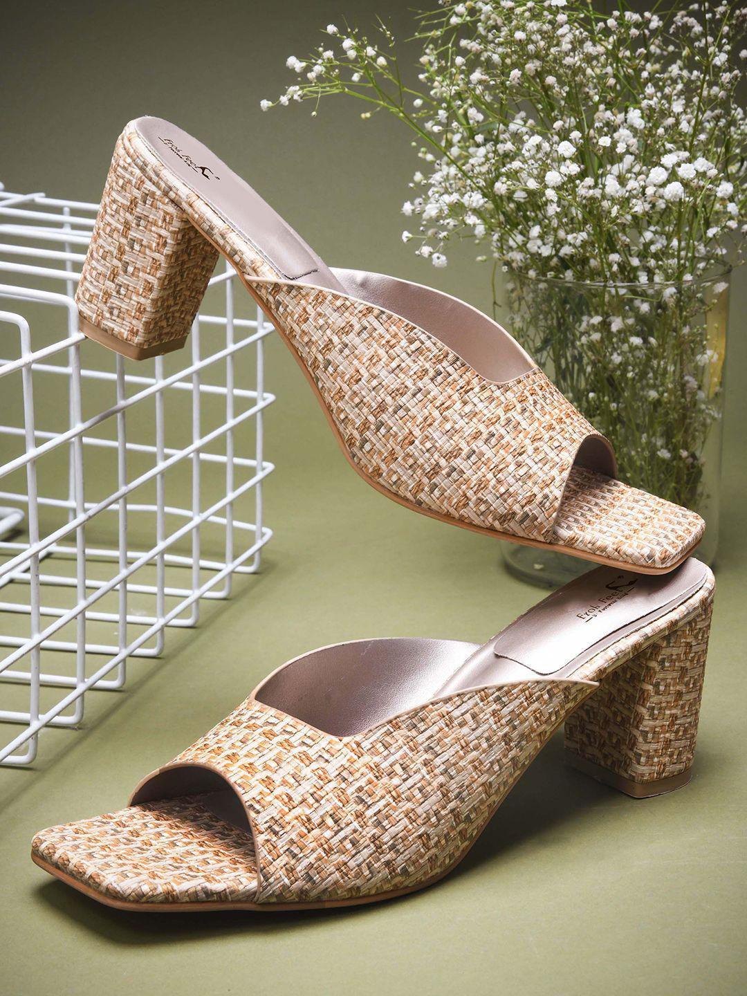 Buy Froh Feet Women Textured Party Block Sandals - Heels for Women ...