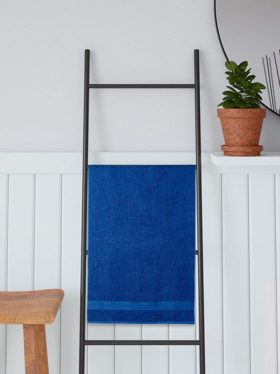 Buy Portico SkyEdge Blue Cotton 410 GSM Bath Towel - Bath Towels for ...