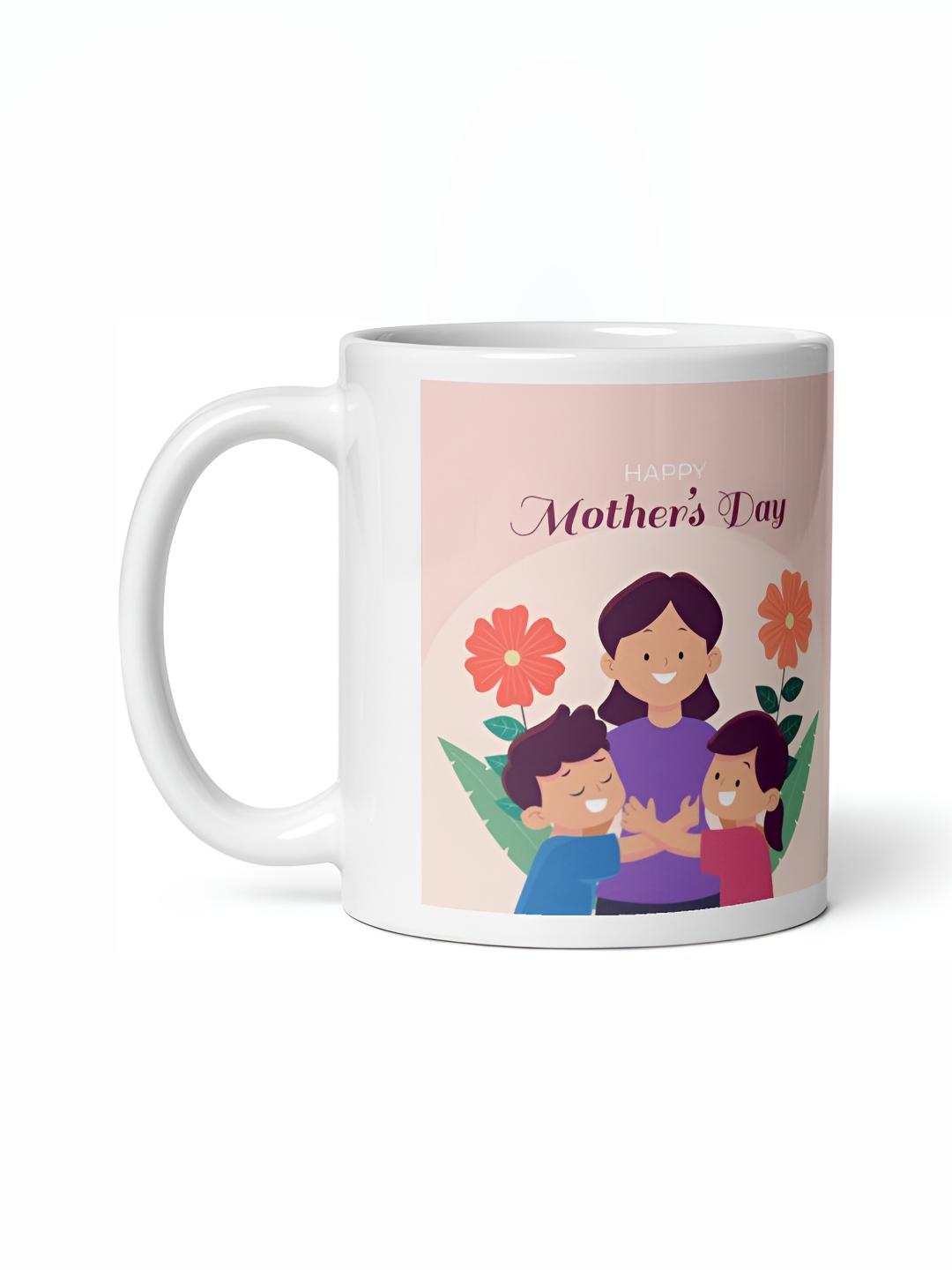 Buy Mr UVD White & Pink Cartoon Characters Printed Ceramic Glossy Mug ...