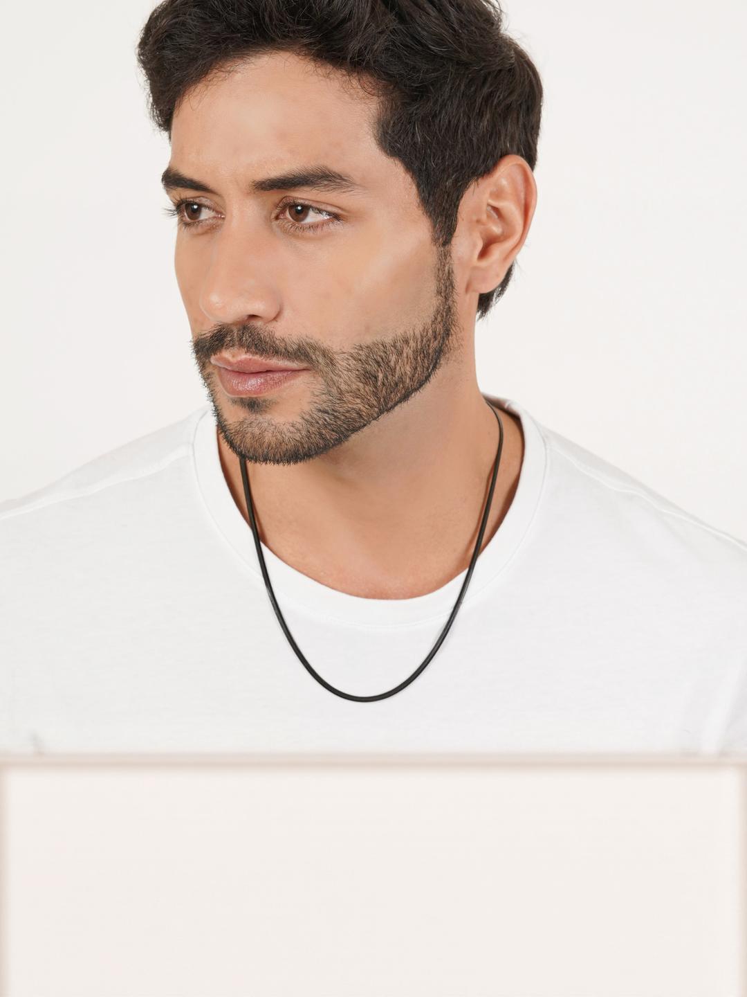 Buy MILLER Men Black Necklace And Chains - Necklace And Chains for Men ...