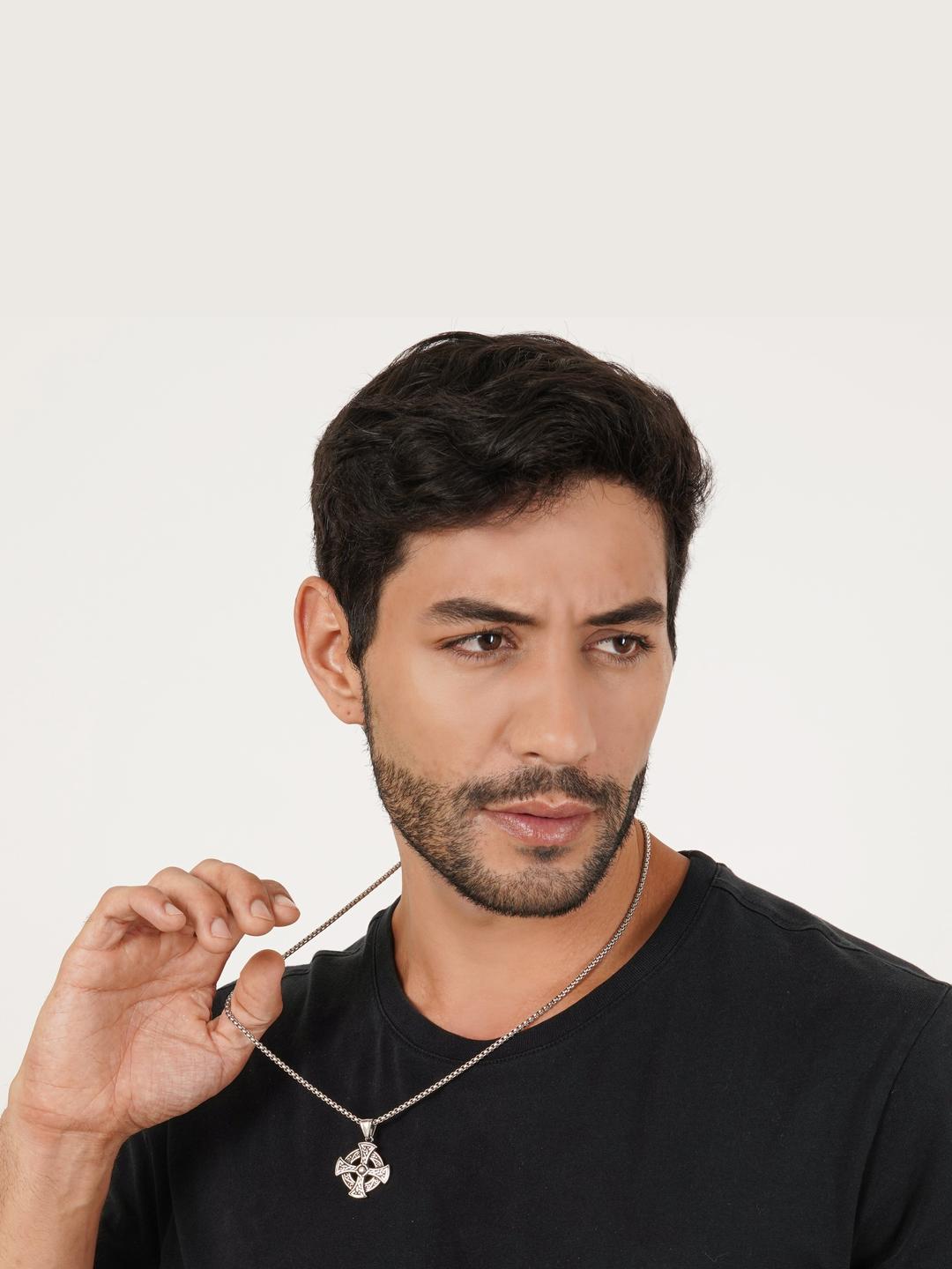 Buy MILLER Men Silver Necklace And Chains - Necklace And Chains for Men ...