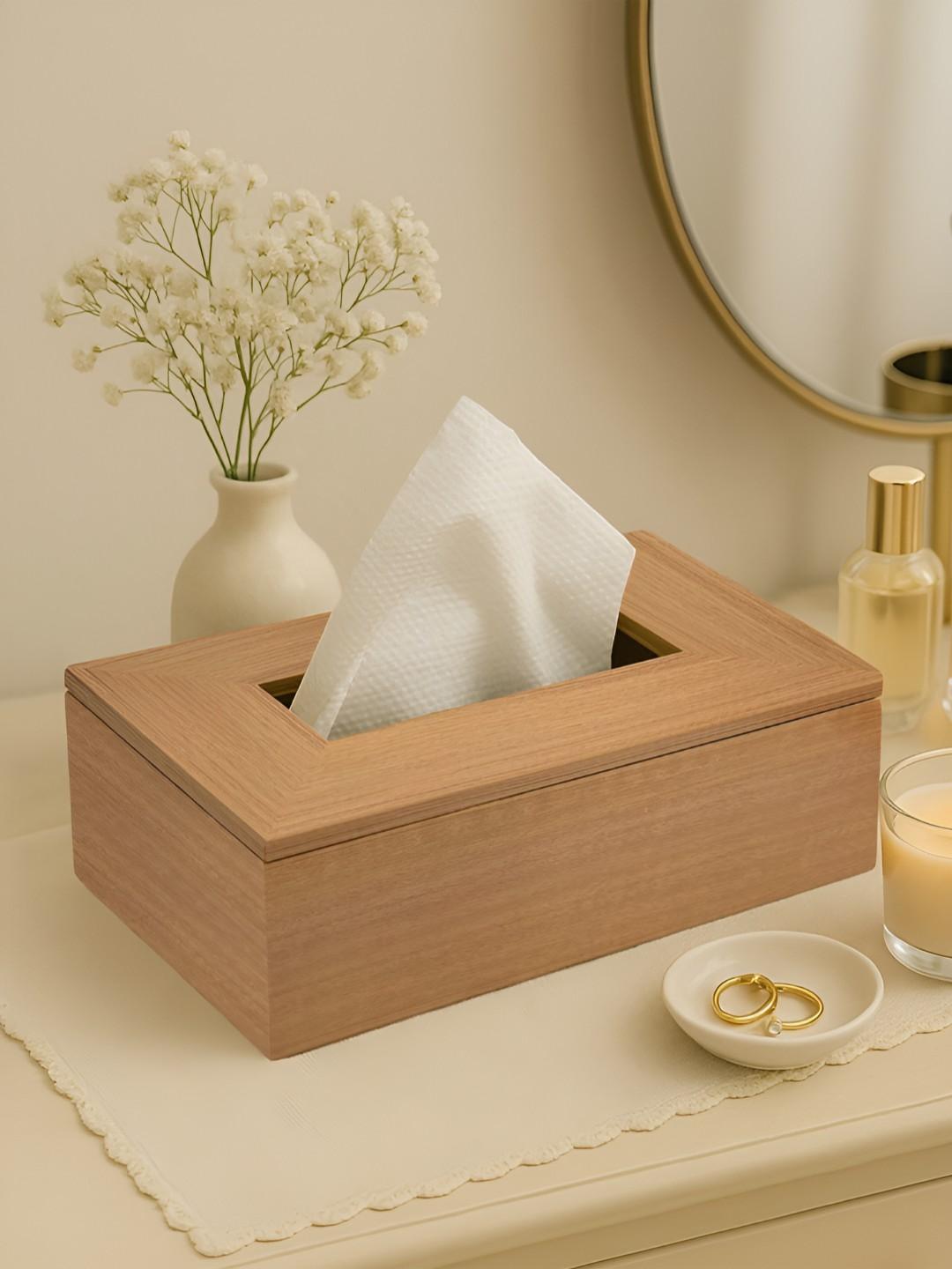 Buy Art Street Beige Wooden Tissue Holders - Tissue Holders for Unisex ...