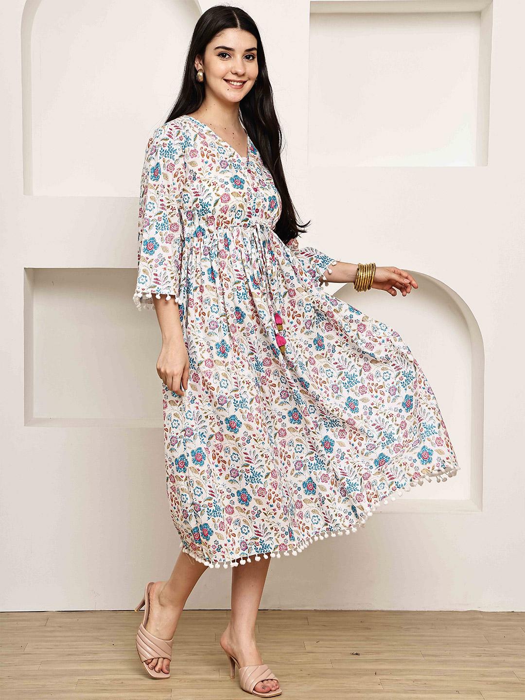 Buy Roly Poly Women Floral Print Fit And Flare Dress - Dresses for ...