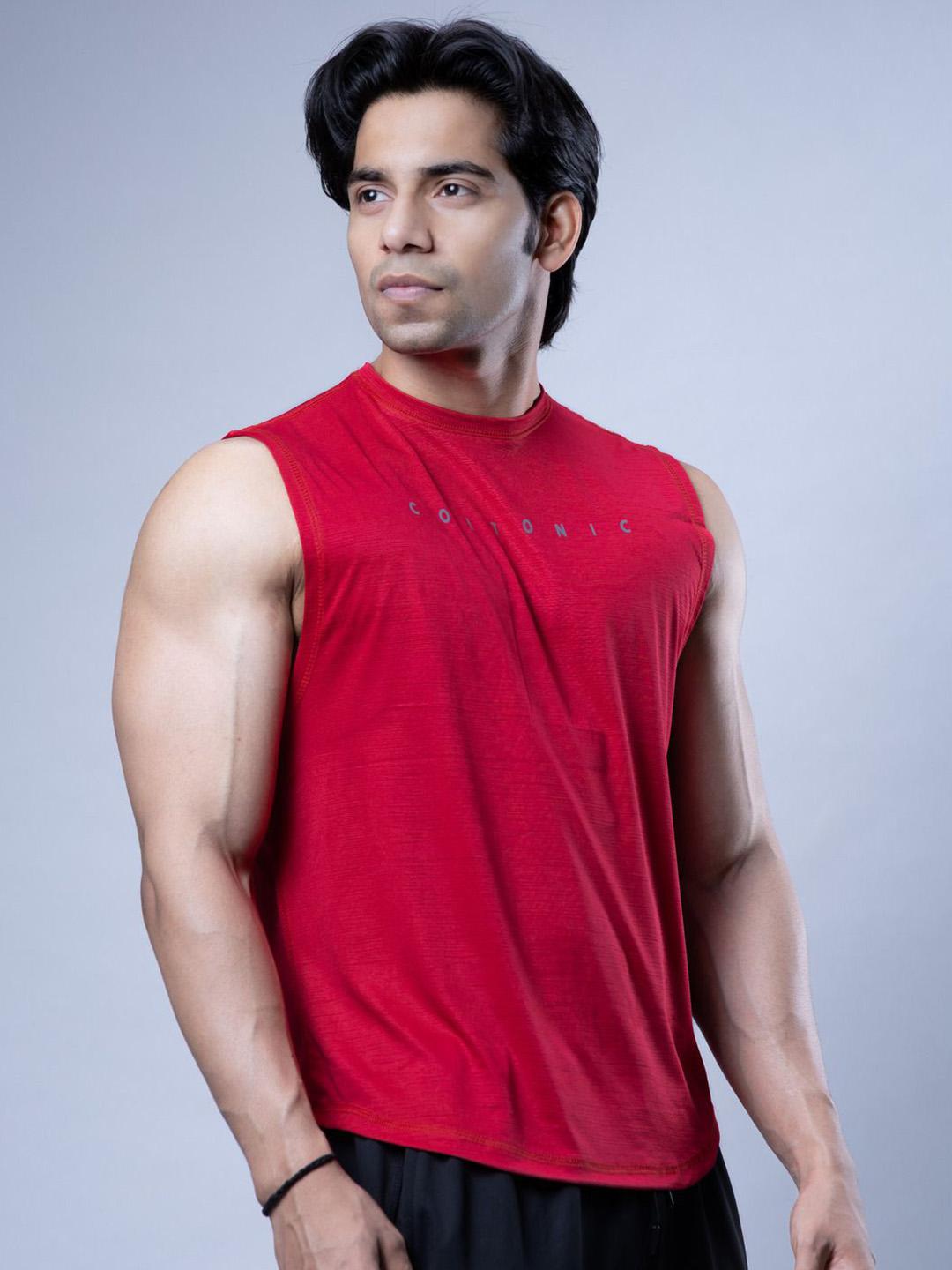 Buy Coitonic Dry Fit Round Neck Sleeveless Tank Top Coitonic Dry Fit ...