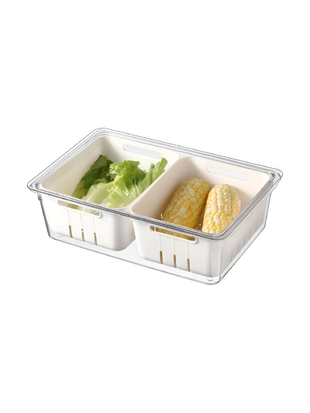 Buy Lifelong White Set Of 4 Plastic Lightweight Fridge Storage ...