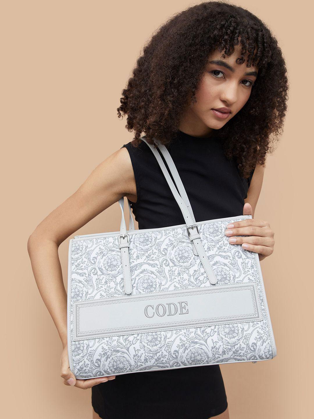 Buy CODE By Lifestyle Ethnic Motifs Bucket Shoulder Bag With Bow Detail ...
