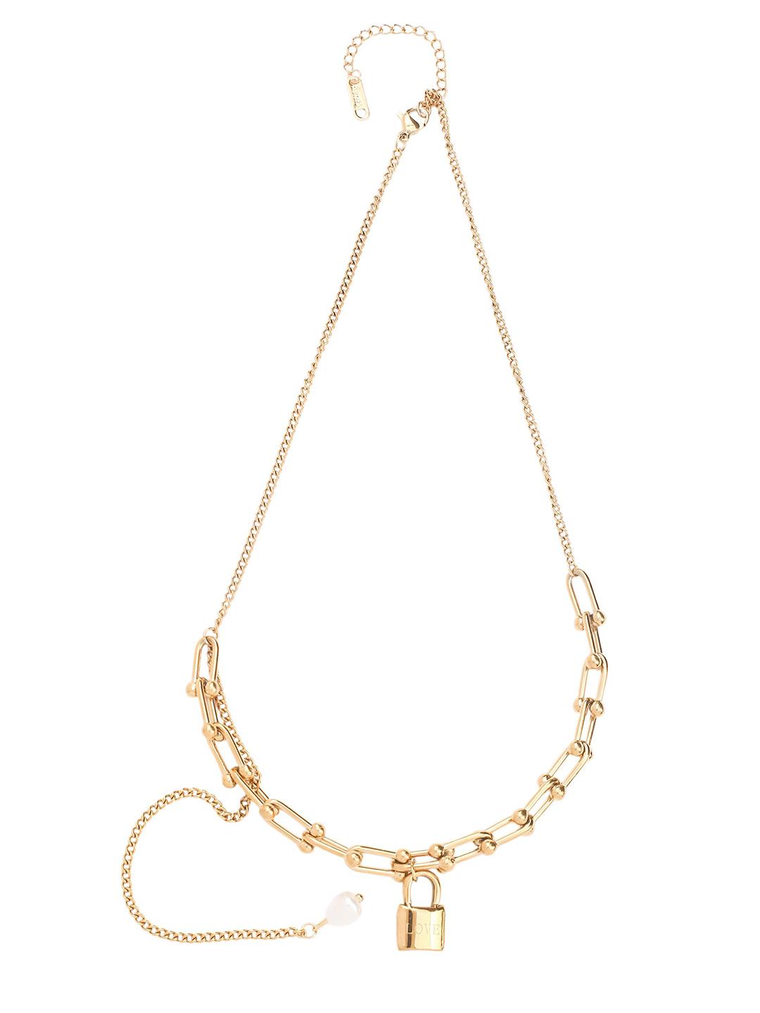 Buy MINJI AND CO. Gold Plated Necklace - Necklace And Chains for Women ...
