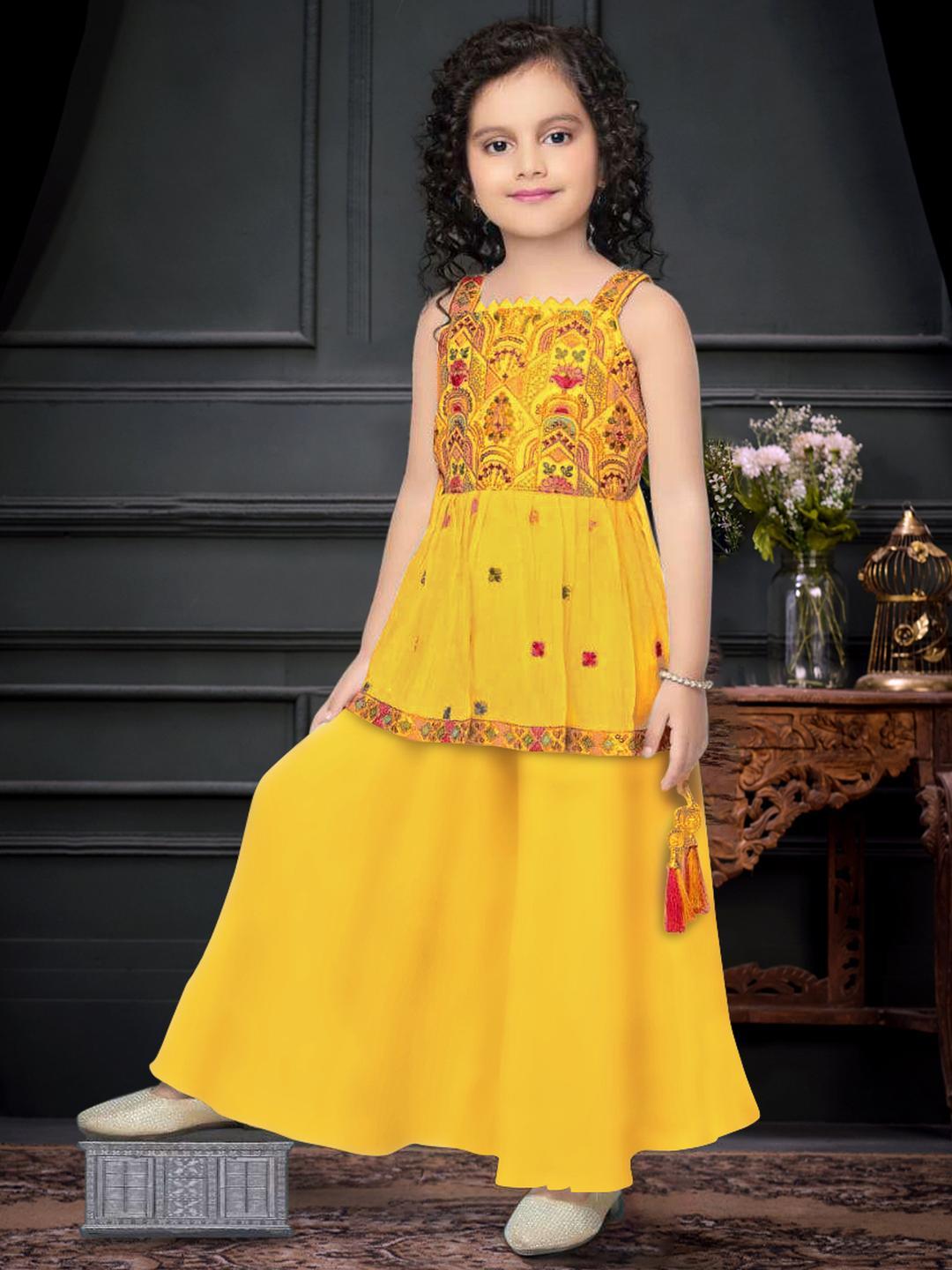 Buy Tulsi Creation Kids Girls Yellow Clothing Set - Clothing Set for ...