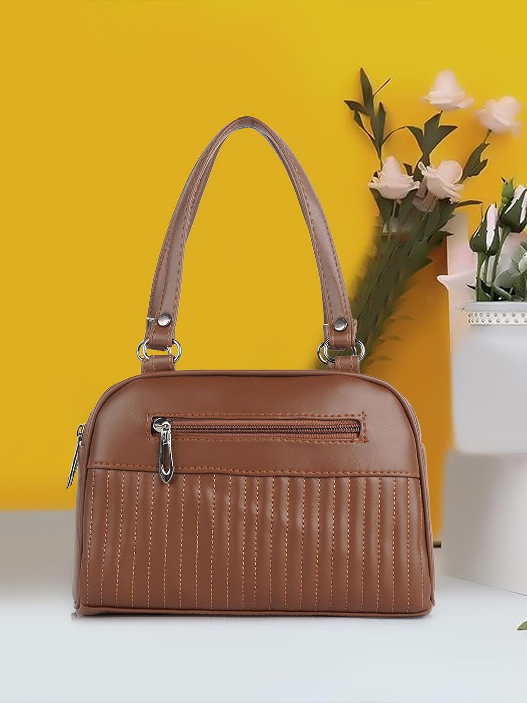 Buy NORVE Self Design Structured Handheld Bag - Handbags for Women ...