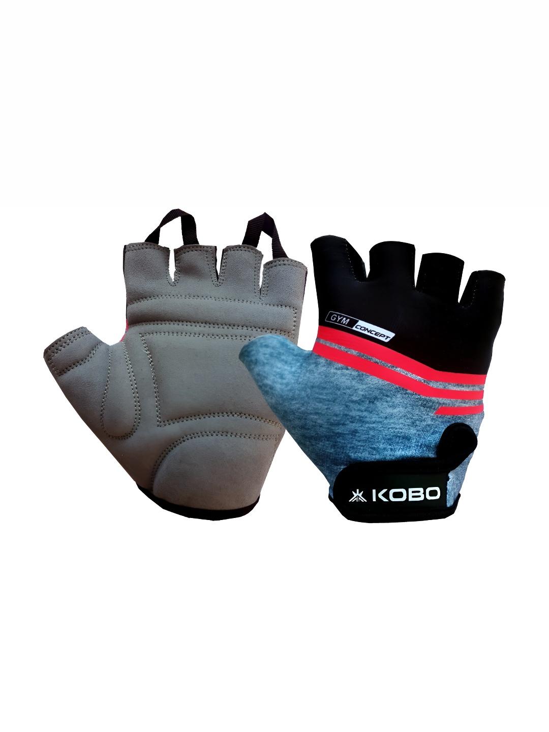 Buy KOBO Adjustable Strap Soft Padded Gym Gloves - Sports Gloves for ...