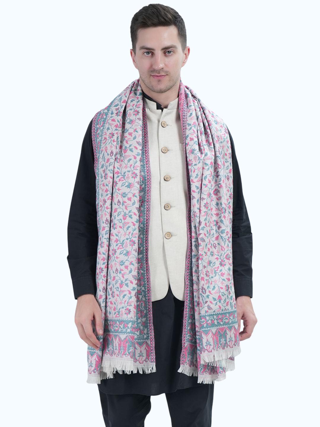 Buy Manra Men Ethnic Motifs Woven Design Woolen Shawl - Shawl for Men ...