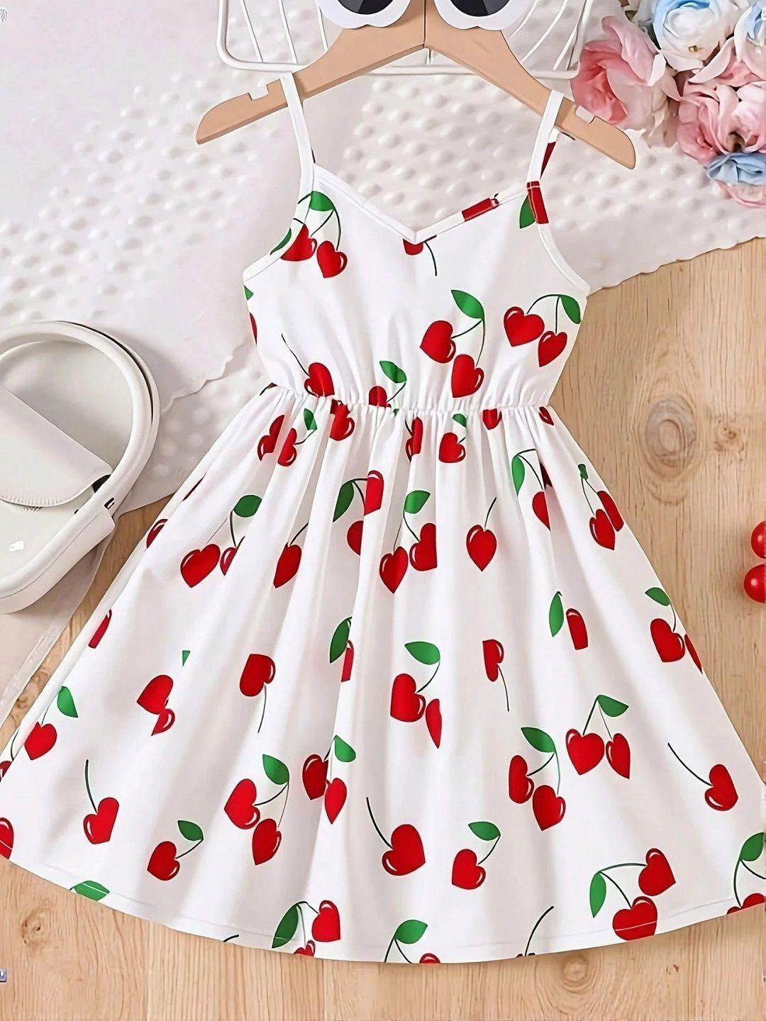 Buy White World Girls Shoulder Straps Fit & Flare Dress - Dresses for ...