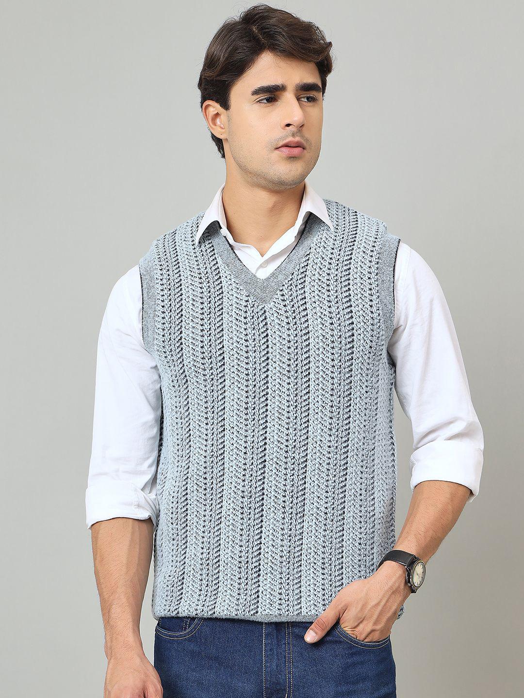 Buy Duke Men Self Design V Neck Reversible Sweater Vest - Sweaters for ...