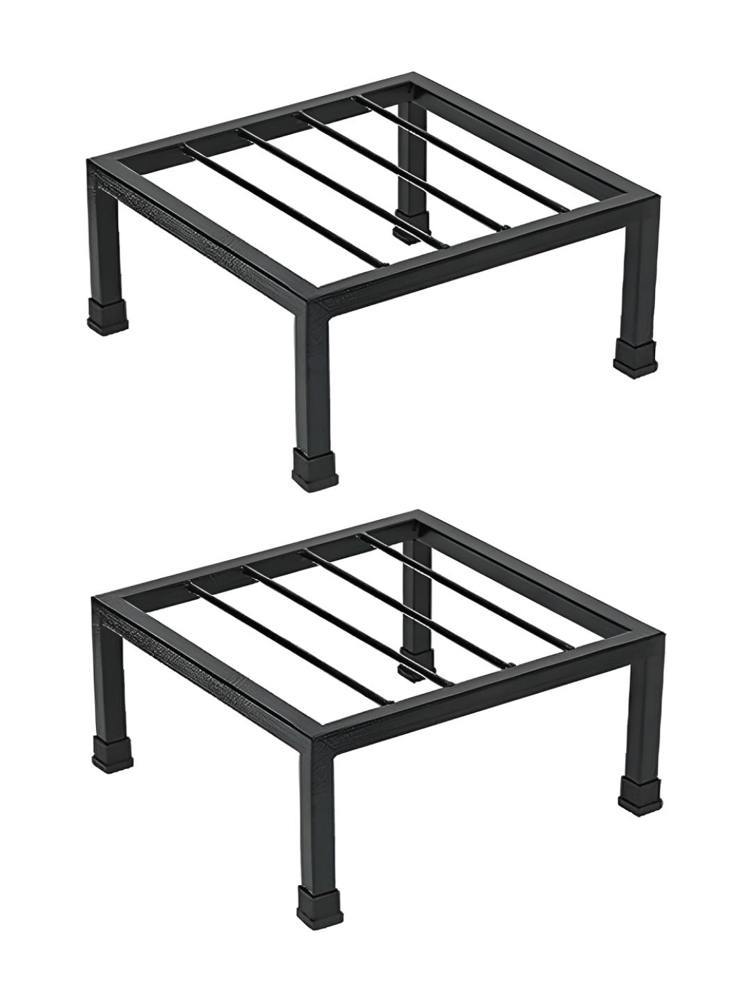 Buy Lifelong Black 2 Pieces Square Plant Stands - Planters for Unisex ...